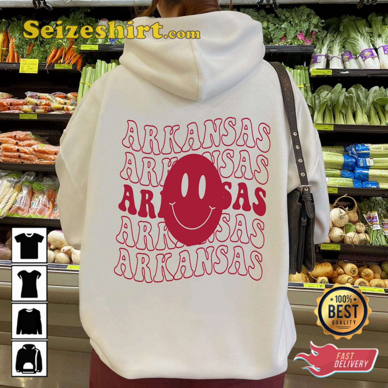 Arkansas Basketball Smiley Face Emoji T-shirt