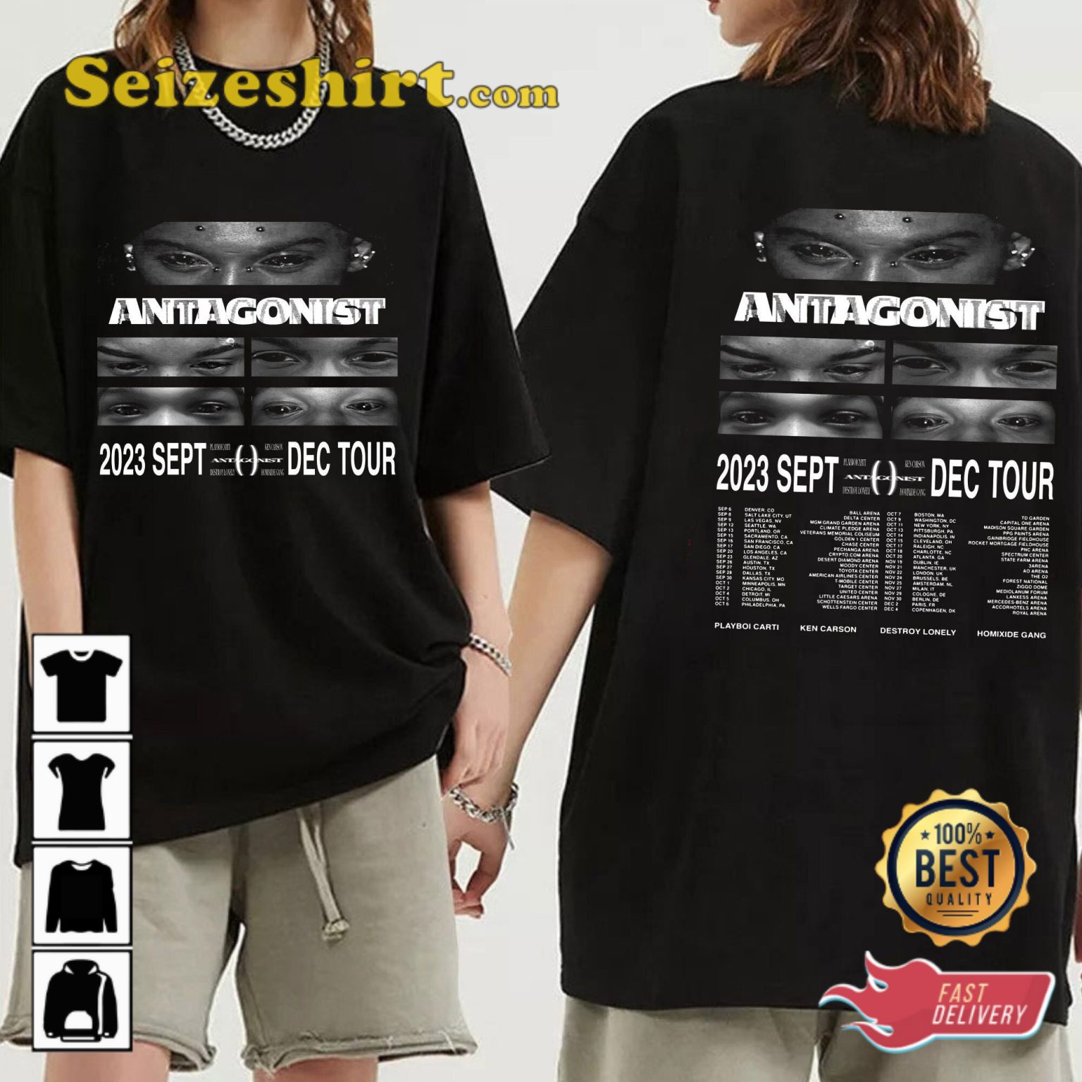 Playboi Carti Antagonist Tour 2023 T-shirt