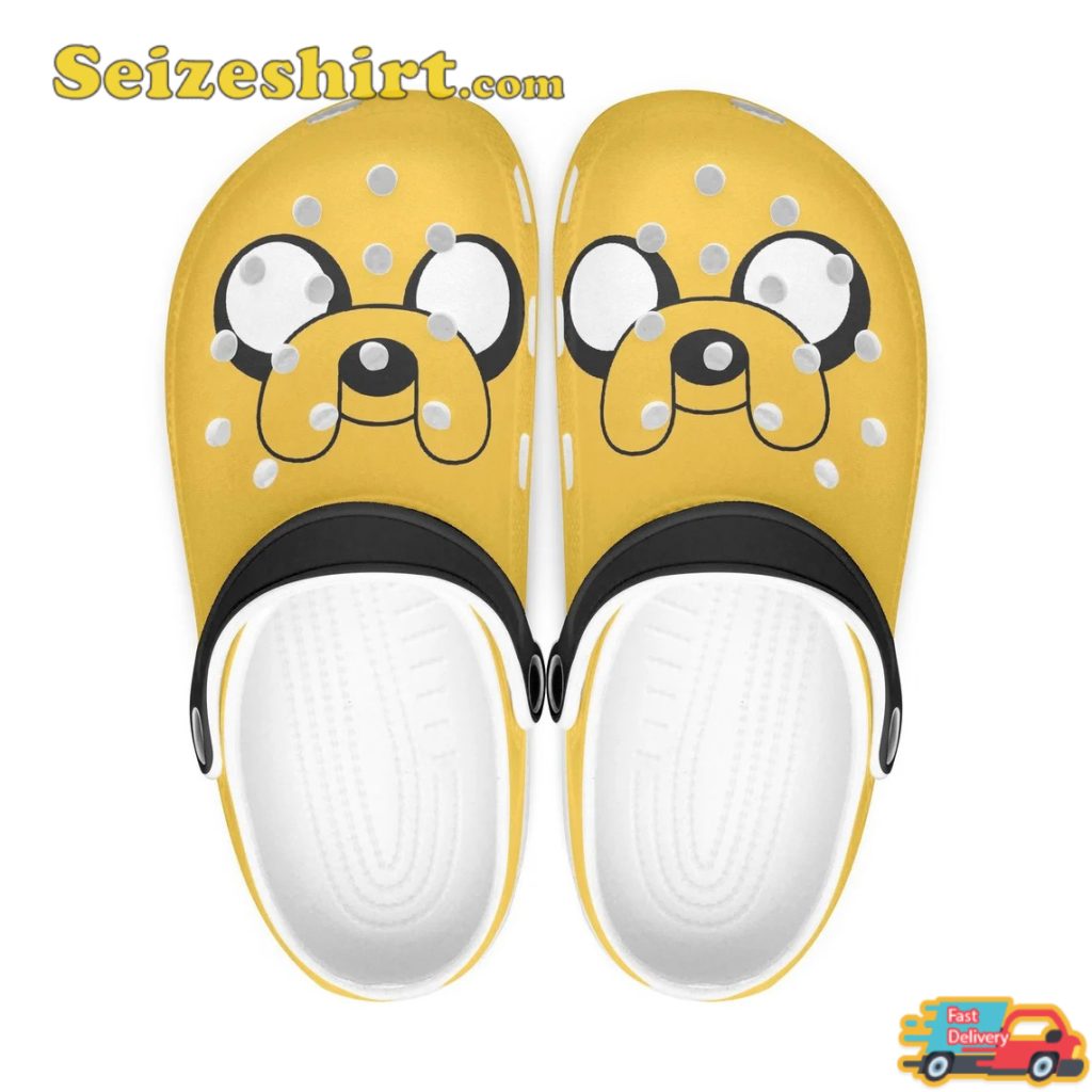 Adventure Time Cartoon Jake The Dog Portait Design Comfort Clogs