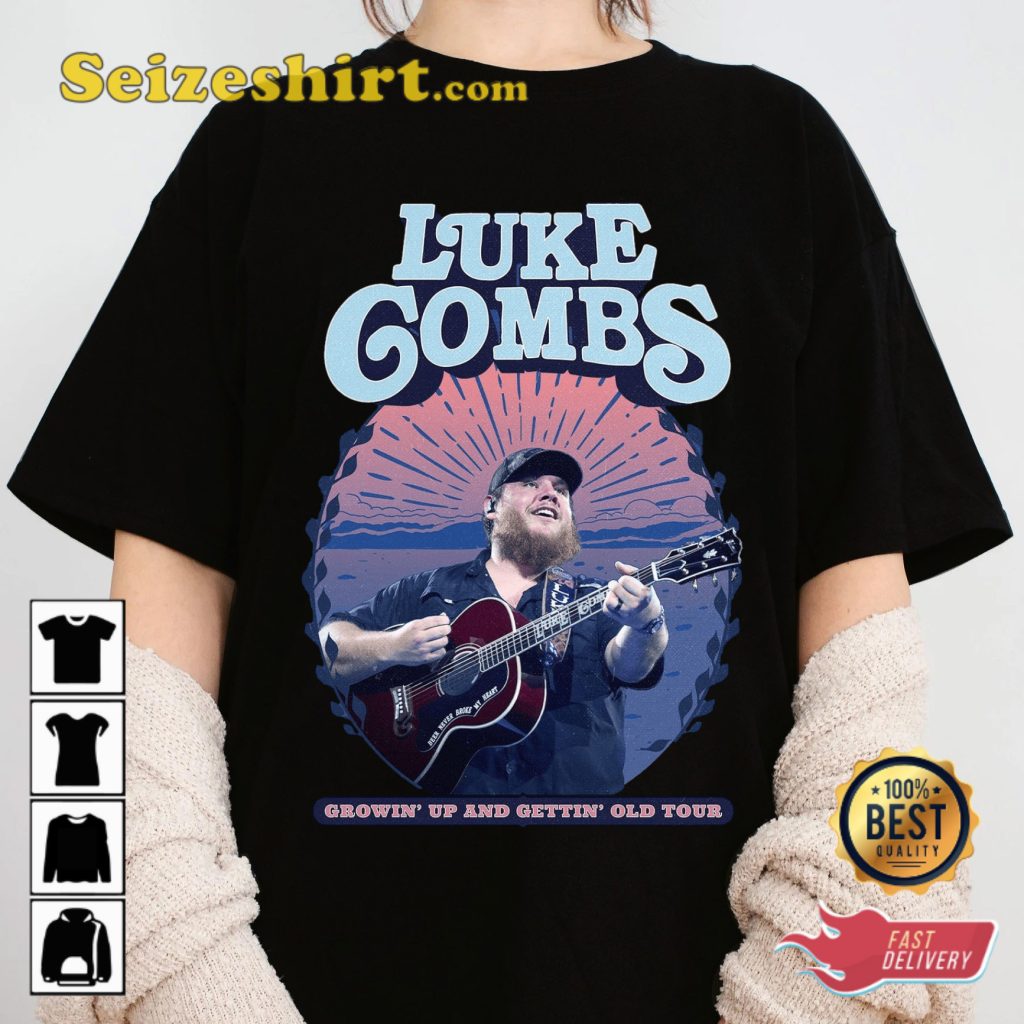 Luke Combs Growin Up And Gettin Old Tour 2024 Concert T Shirt