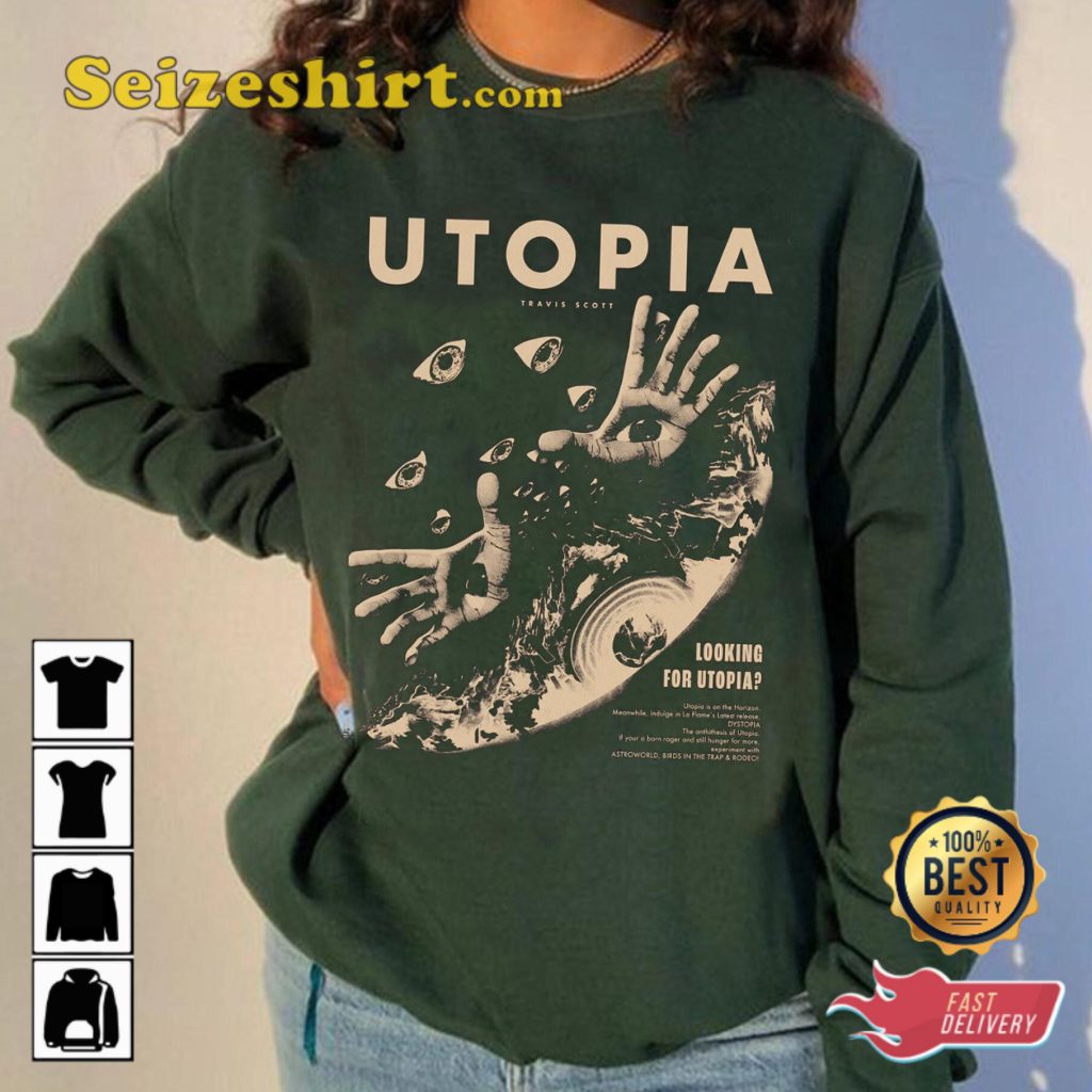 Travis Scott Utopia Astroworld Birds In Trap n Rodeo Concert T-Shirt