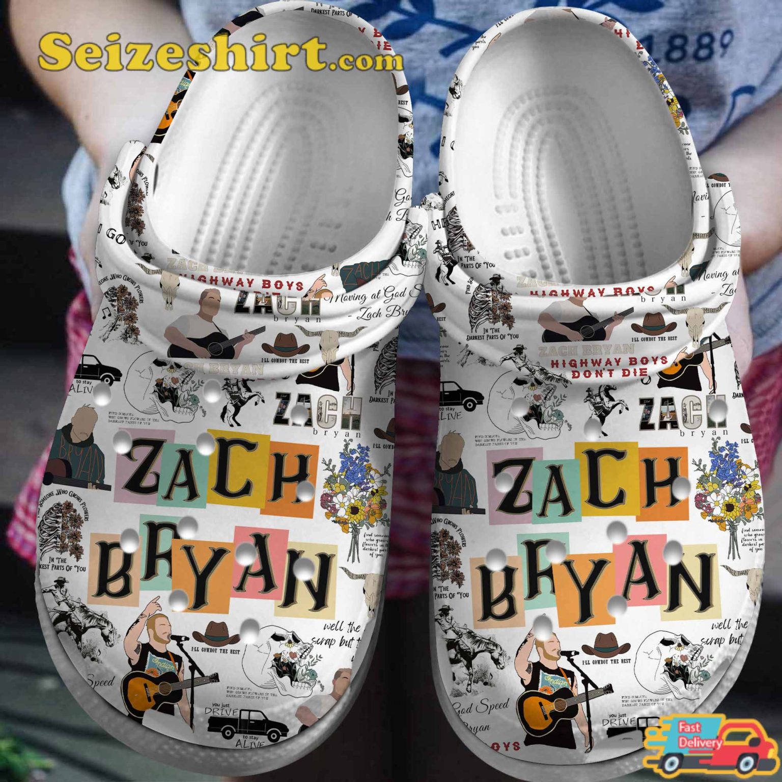 Zach Bryan Music Highway Boys Western Cowboy Inspired Comfort Clogs