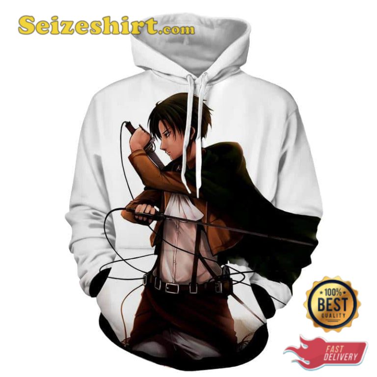 Levi Ackerman Hoodie Design Fire Burning Chapel Ash Hoodie, 3D Shirts