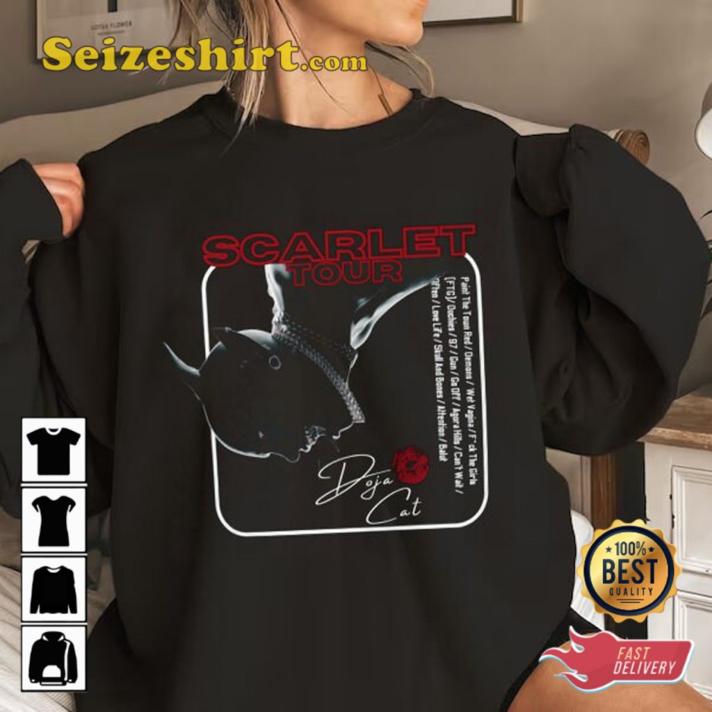 Doja Cat Tour 2023 Scarlet Album Tracklist Shirts