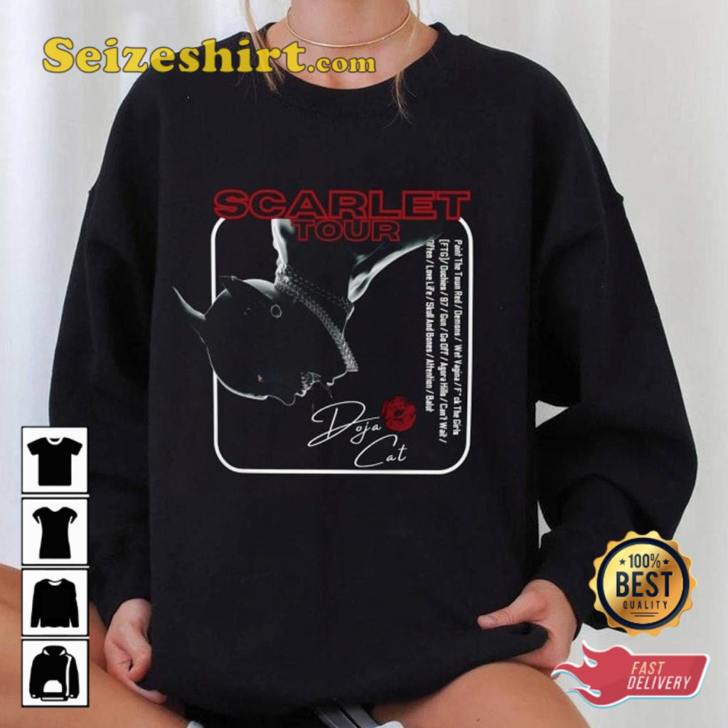 Doja Cat Tour 2023 Scarlet Album Tracklist Shirts