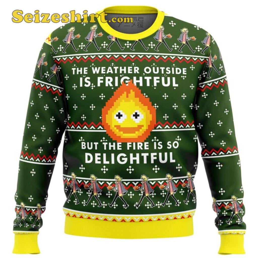 HOWLS MOVING CASTLE Calcifer Fire is so Delightful Ugly Christmas