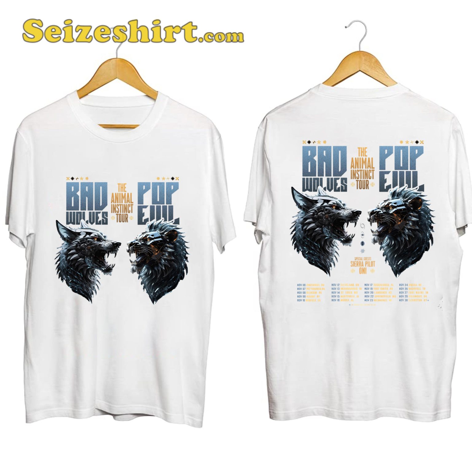 Pop Evil And Bad Wolves Tour Shirt